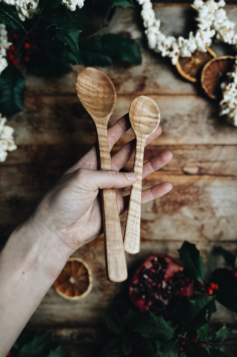 RTS Set of 2 Serving Spoons, Fancy Maple – Old World Kitchen